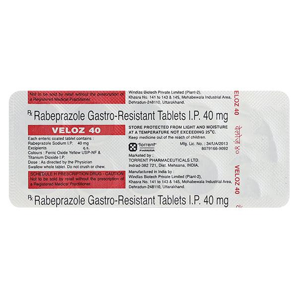 Buy VELOZ 40 Tablet 10's Online at Upto 25% OFF | Netmeds