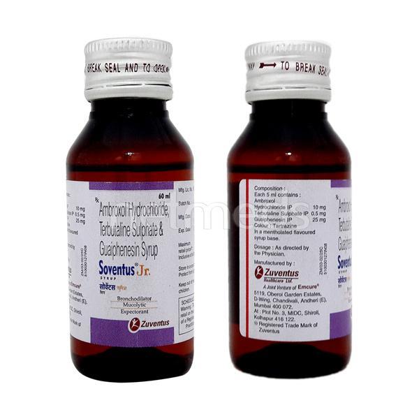 Soventus JR Syrup 60ml Price, Uses, Side effects, Substitutes | Netmeds