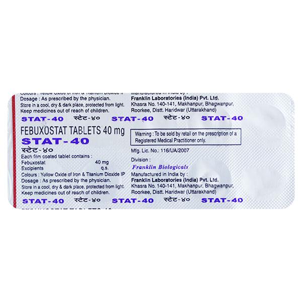 Buy STAT 40 Tablet 10's Online at Upto 25% OFF | Netmeds