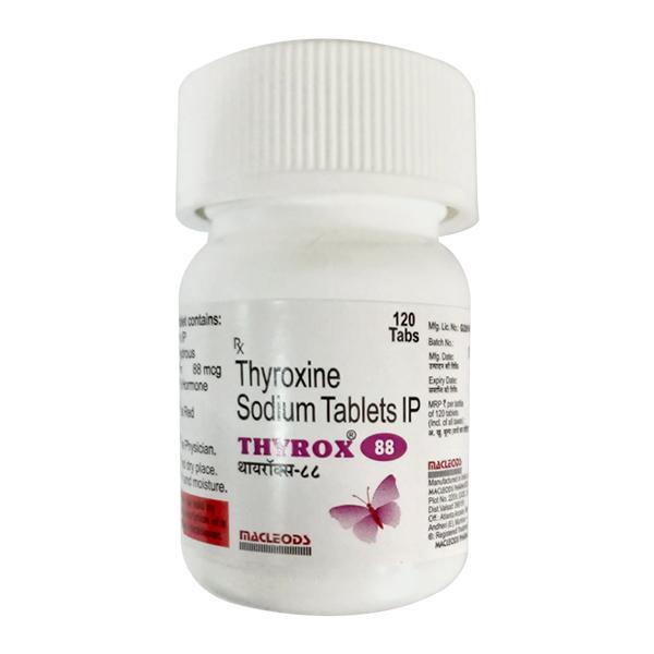 THYROX 88 Tablet 120's Price, Uses, Side effects, Substitutes | Netmeds
