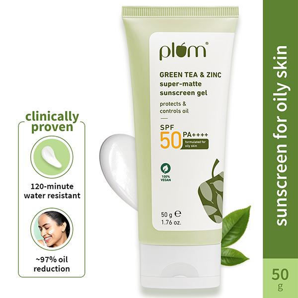 Buy Plum Green Tea and Zinc Super-Matte Sunscreen Gel 50 gm Online at ...