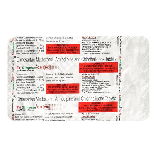 TRIOLMESAR CH 20 Tablet 15's : Price, Uses, Side Effects | Netmeds