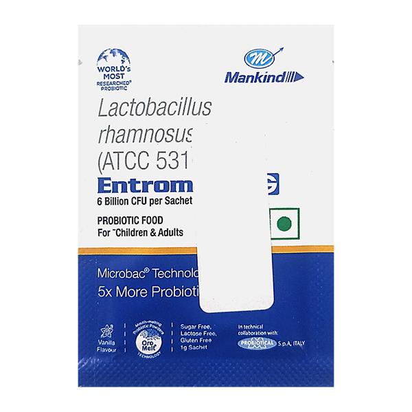 Buy ENTROMAX GG SUGAR FREE VANILLA FLAVOUR Sachet 1g Online | Netmeds