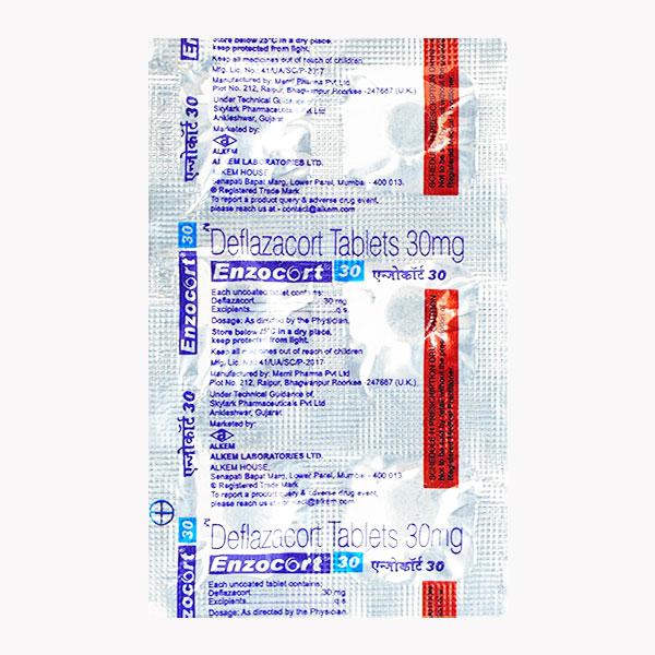Enzocort 30mg Tablet 6'S Price, Uses, Side effects, Substitutes | Netmeds