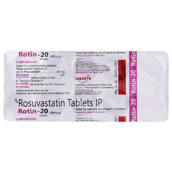 Buy ROTIN 20mg Tablet 10's Online at Upto 25% OFF | Netmeds