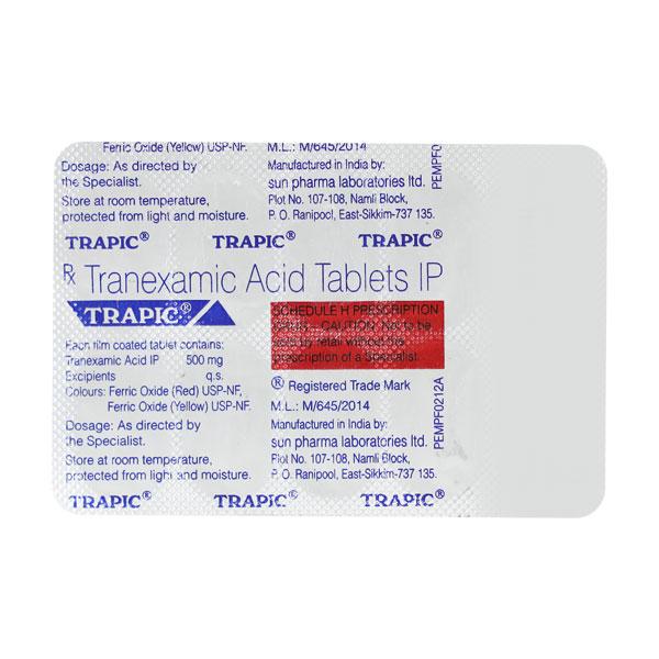 Trapic 500mg Tablet 10'S - Price, Uses, Side Effects | Netmeds