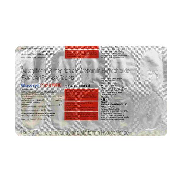 Buy GLUCORYL MD 2 FORTE Tablet 10's Online | Netmeds