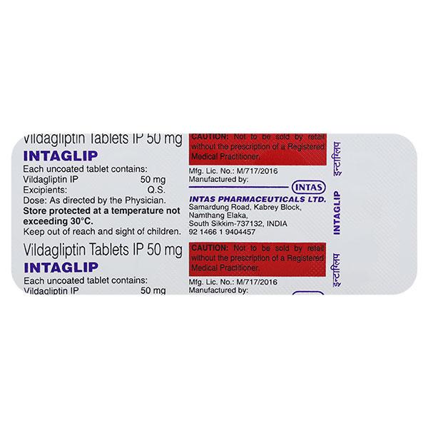 INTAGLIP 50mg Tablet 10's : Price, Uses, Side Effects | Netmeds