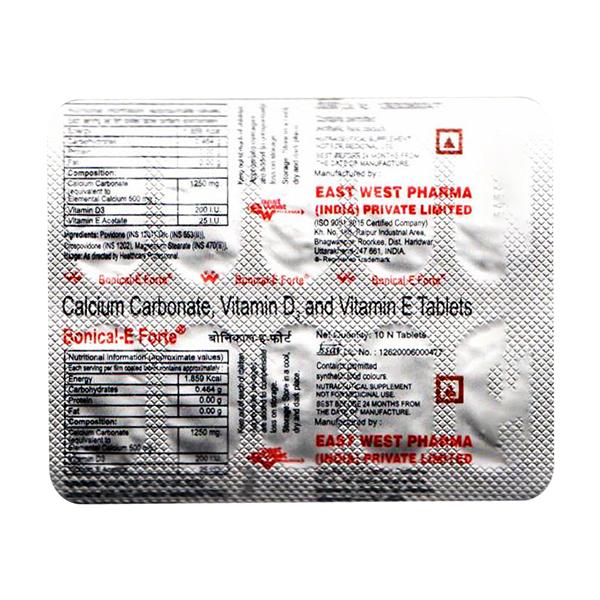 Buy BONICAL E FORTE (NUTRACEUTICAL) Tablet 10's Online | Netmeds