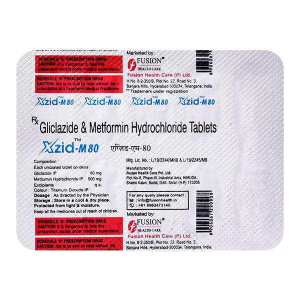 XZID M 80 Tablet 10's : Price, Uses, Side Effects | Netmeds