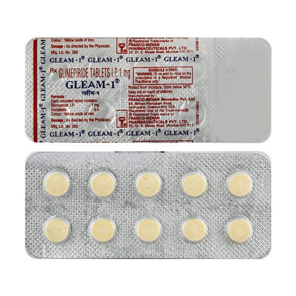 Gleam 1mg Tablet 10'S : Price, Uses, Side Effects | Netmeds
