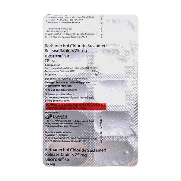 Buy UROTONE SR 75mg Tablet 10's Online | Netmeds