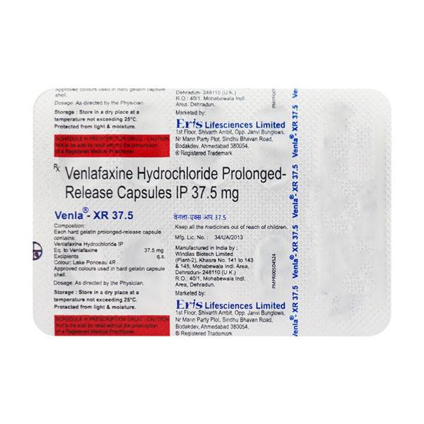 Venla XR 37.5mg Capsule 10'S : Price, Uses, Side Effects | Netmeds
