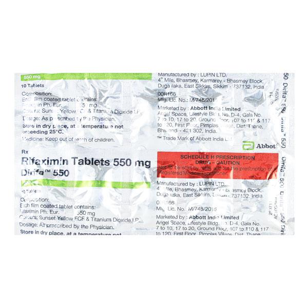 Dirifa 550mg Tablet 10'S Price, Uses, Side effects, Substitutes | Netmeds