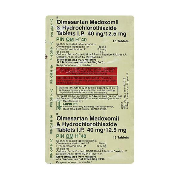 PINOM H 40mg Tablet 15's : Price, Uses, Side Effects | Netmeds