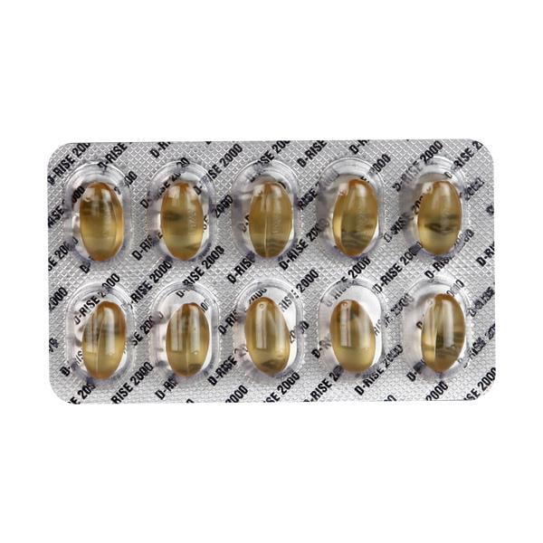 Buy D Rise 2000IU Softgel 10'S Online at Upto 25% OFF | Netmeds