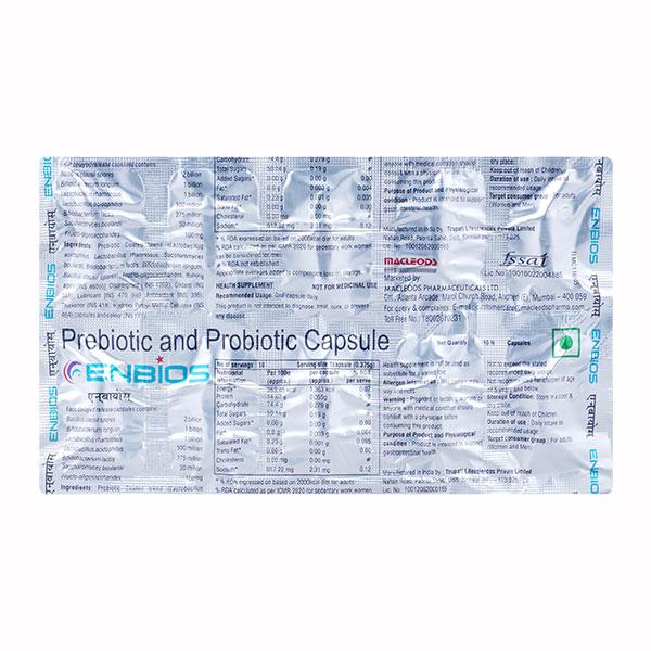 Enbios Capsule 10'S : Price, Uses, Side Effects | Netmeds