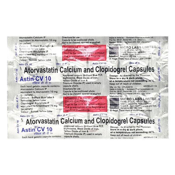 Astin CV 10mg Capsule 10'S Price, Uses, Side effects, Substitutes | Netmeds