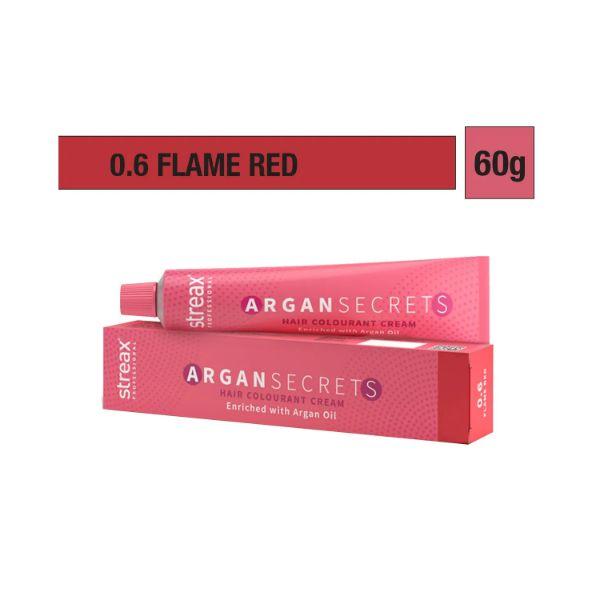 Buy Streax Professional Argan Secret Hair Colourant Cream - Flame Red 0 ...