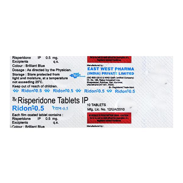 Buy Ridon 0.5mg Tablet 10'S Online at Upto 25% OFF | Netmeds
