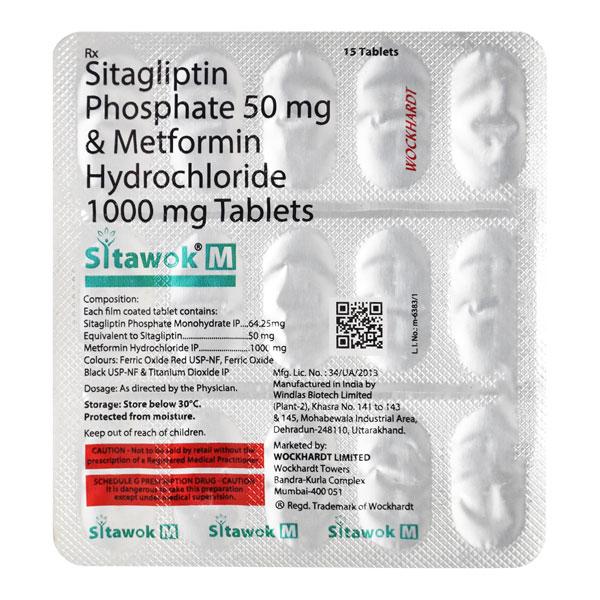 Buy SITAWOK M 1000 Tablet 15's Online at Upto 25% OFF | Netmeds