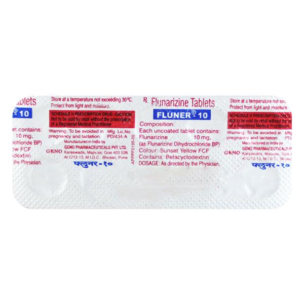 Buy Fluner 10mg Tablet 10'S Online at Upto 25% OFF | Netmeds