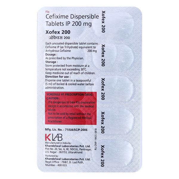 XOFEX 200 Tablet 10's : Price, Uses, Side Effects | Netmeds