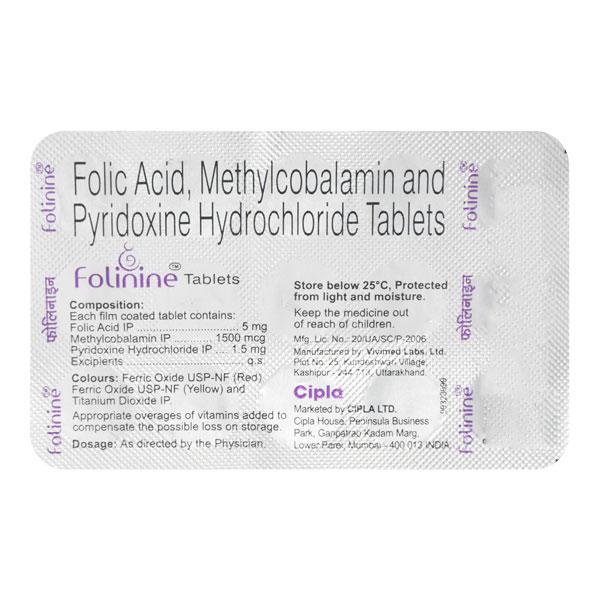 Buy Folinine Tablet 15'S Online at Upto 25% OFF | Netmeds