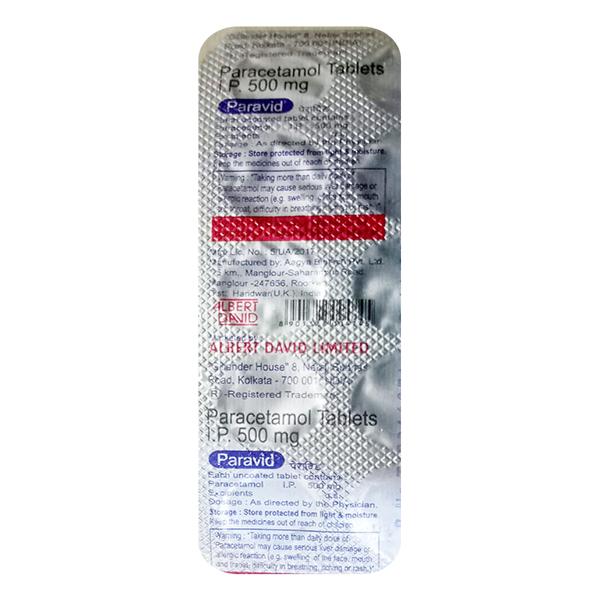 PARAVID 500 Tablet 10's Price, Uses, Side effects, Substitutes | Netmeds