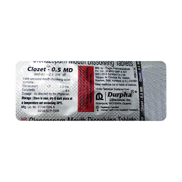 CLOZET MD MOUTH DISSOLVING 0.5 Tablet 10's - Price, Uses, Side Effects ...