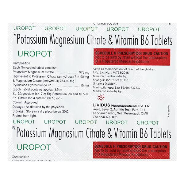UROPOT 978mg Tablet 10's Price, Uses, Side effects, Substitutes | Netmeds