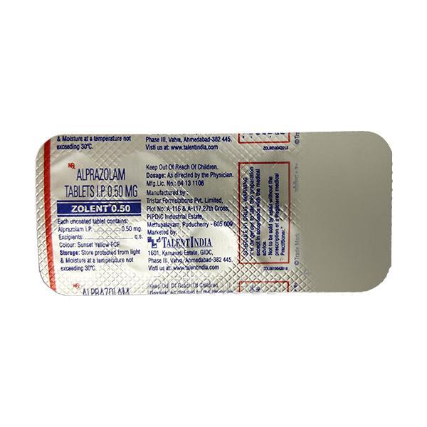 Zolent 0.5mg Tablet 10'S - Price, Uses, Side Effects, and Substitutes ...