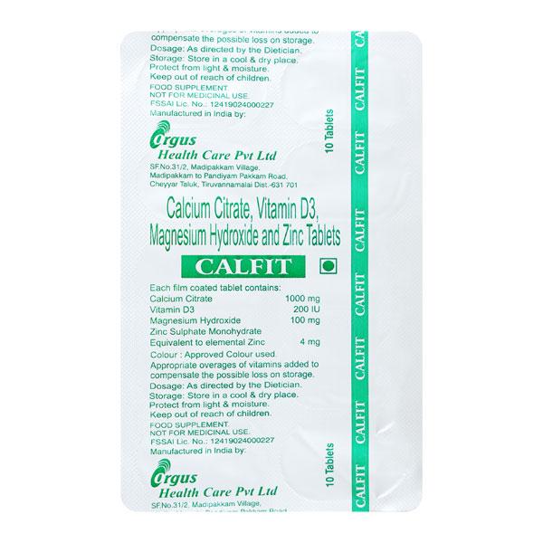 Calfit Tablet 10'S Price, Uses, Side effects, Substitutes | Netmeds
