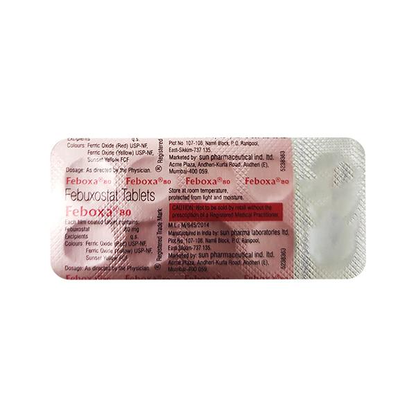 Feboxa 80mg Tablet 10'S - Buy Medicines online at Best Price from ...