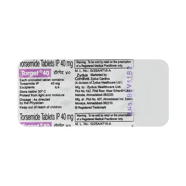 Buy Torget 40mg Tablet 10'S Online at Upto 25% OFF | Netmeds