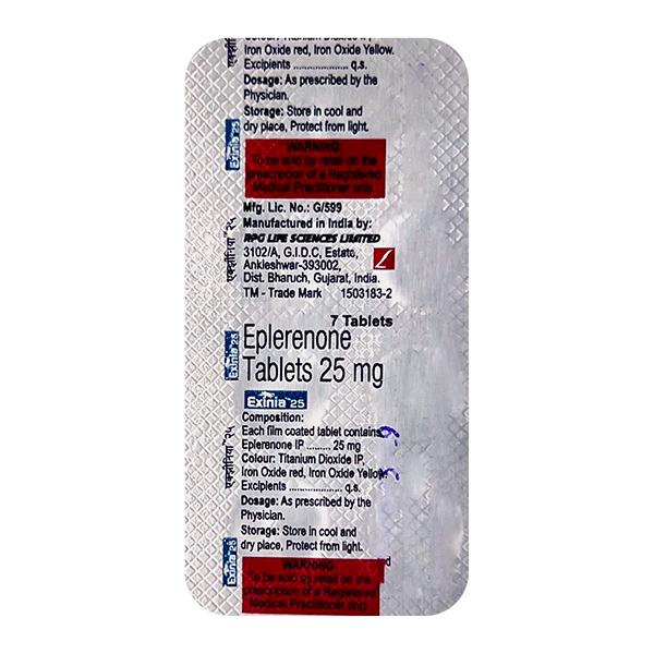 Exinia 25mg Tablet 7'S : Uses, Side Effects, Price | Netmeds