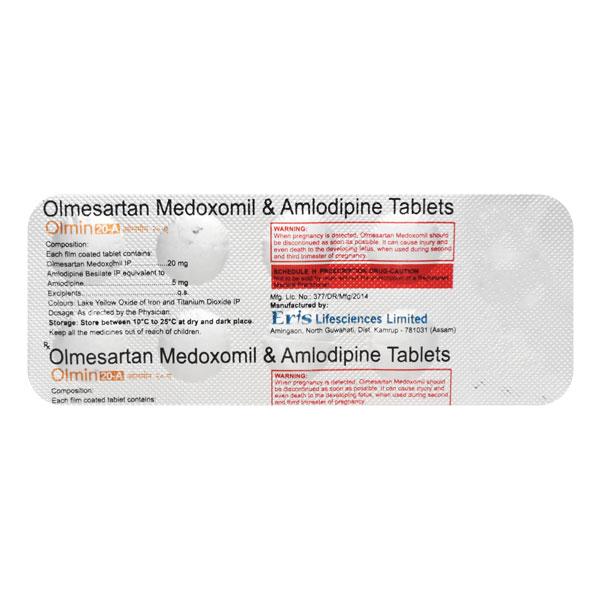 Olmin A 20mg Tablet 10'S : Price, Uses, Side Effects | Netmeds