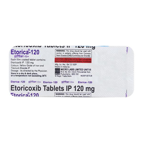 Etorica 120mg Tablet 10'S Price, Uses, Side effects, Substitutes | Netmeds
