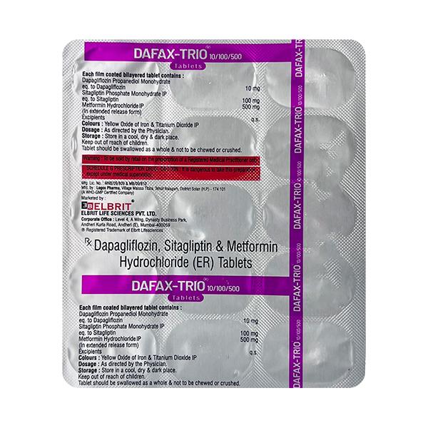 DAFAX TRIO 10/100/500 Tablet 15's