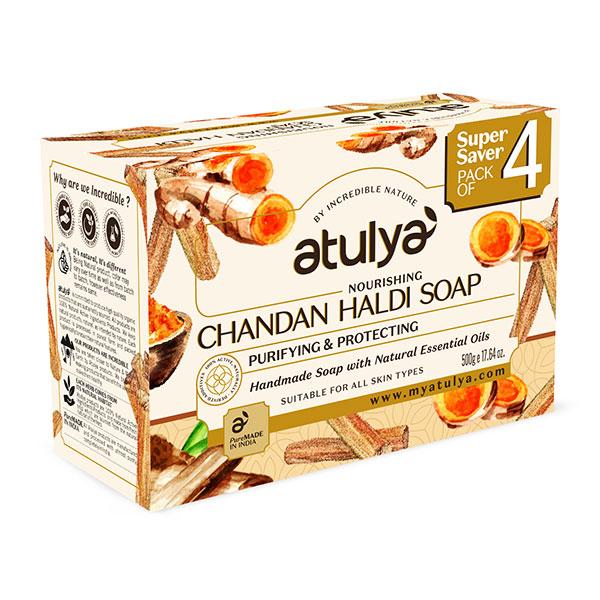 Buy Atulya Chandan Haldi Soap (Value Pack) 500 gm Online at Discounted ...