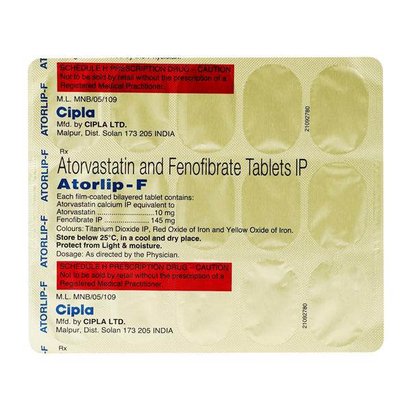 Atorlip F 10mg Tablet 15'S - Buy Medicines online at Best Price from ...