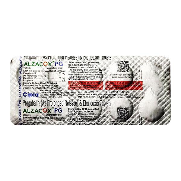 Alzacox Pg Tablet 10's Price, Uses, Side effects | Netmeds