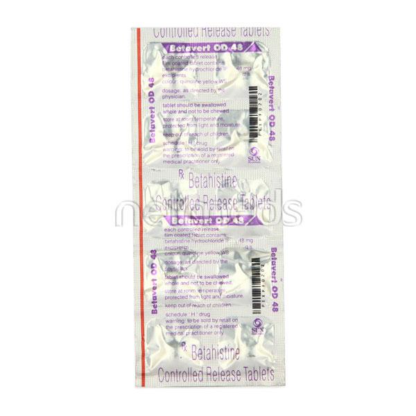 Betavert OD 48mg Tablet 10'S Price, Uses, Side effects, Substitutes ...