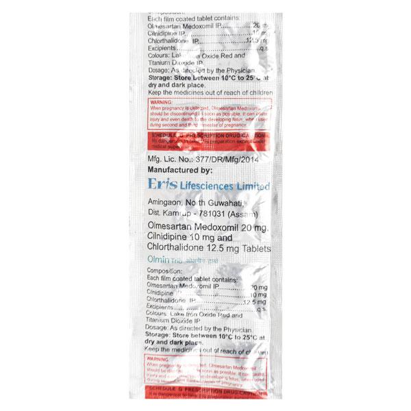 Olmin Trio 20mg Tablet 10'S : Price, Uses, Side Effects | Netmeds