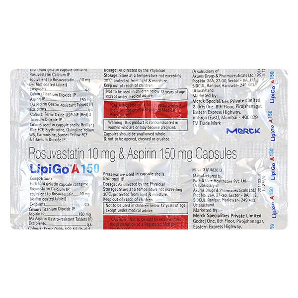 Buy Lipigo A 10/150mg Capsule 10'S Online at Upto 25% OFF | Netmeds