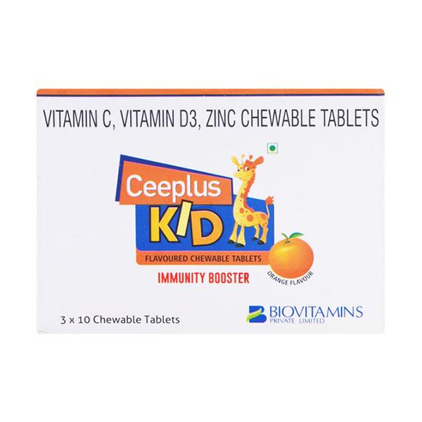 Buy CEEPLUS KID ORANGE FLAVOUR Chewable Tablet 10's Online at Upto 25% ...