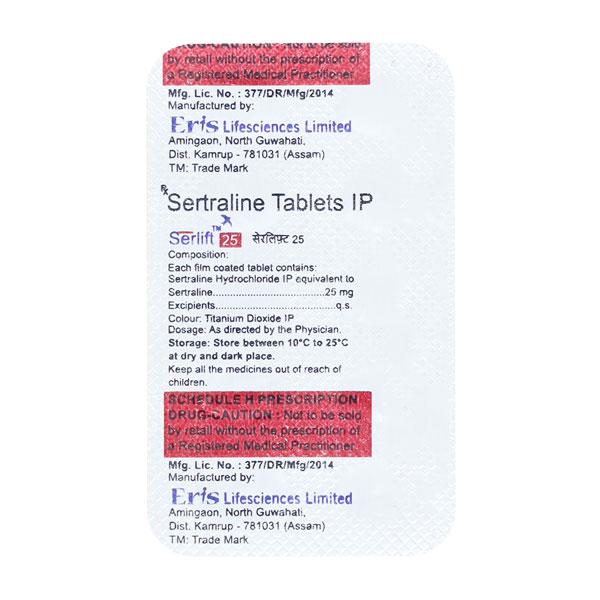 Serlift 25mg Tablet 10'S : Price, Uses, Side Effects | Netmeds
