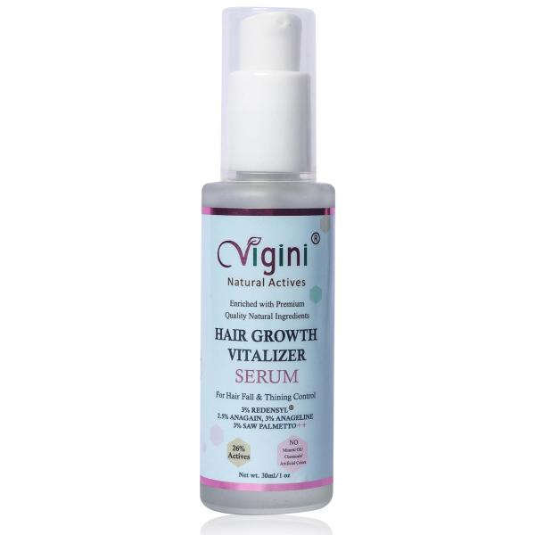 Buy Vigini Natural Actives Hair Growth Vitalizer Serum 30 ml Online at ...