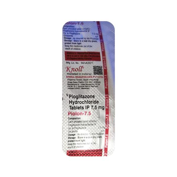 PIOLON 7.5 Tablet 10's : Price, Uses, Side Effects | Netmeds