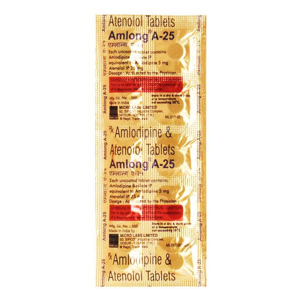 Amlong A 25mg Tablet 10'S : Price, Uses, Side Effects | Netmeds